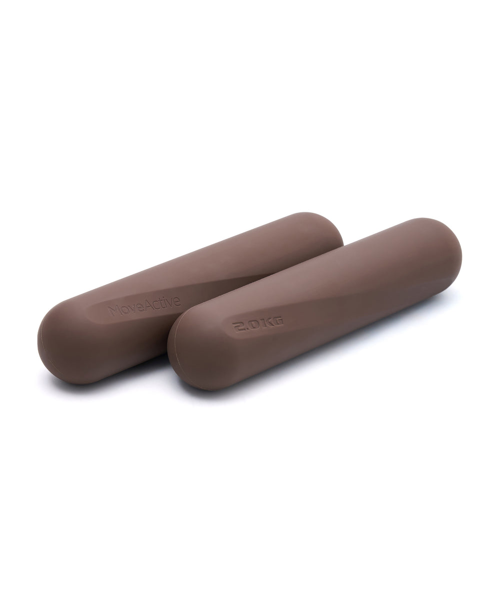 Hand Weight Bars 2kg | Espresso | MoveActive