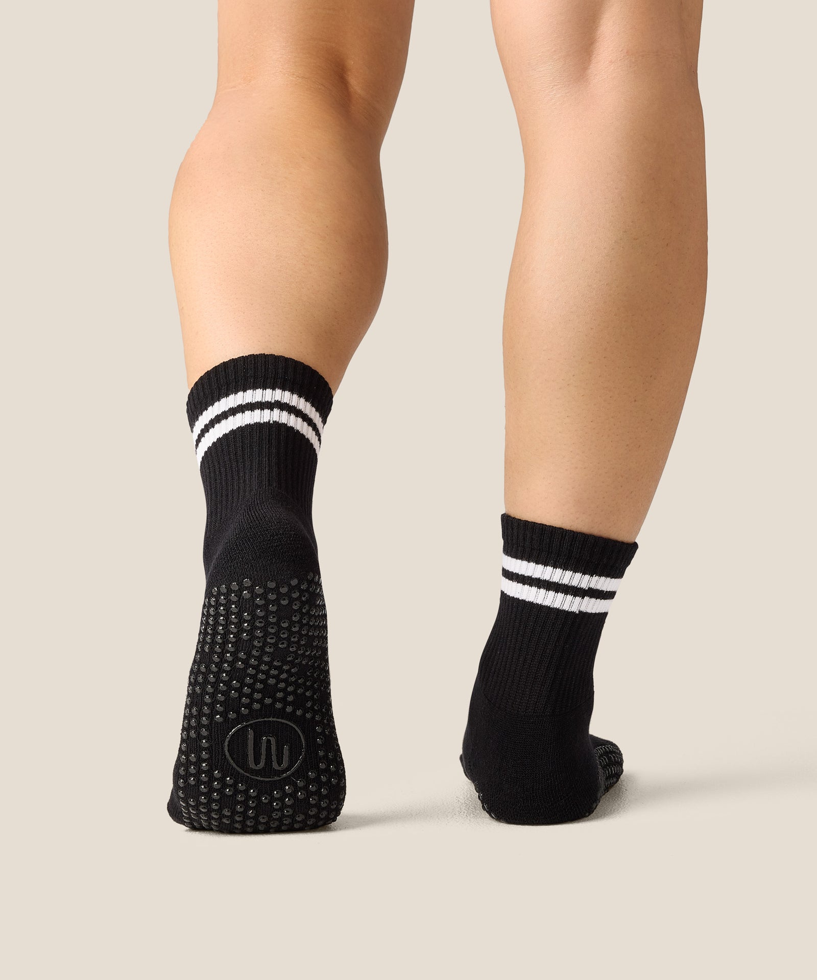 Crew Grip Socks | Sporty Stripe Black | MoveActive