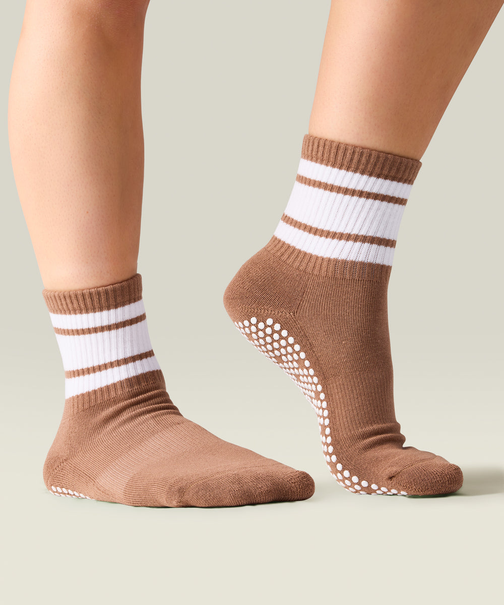 Crew Grip Socks | Tan Stripe | MoveActive