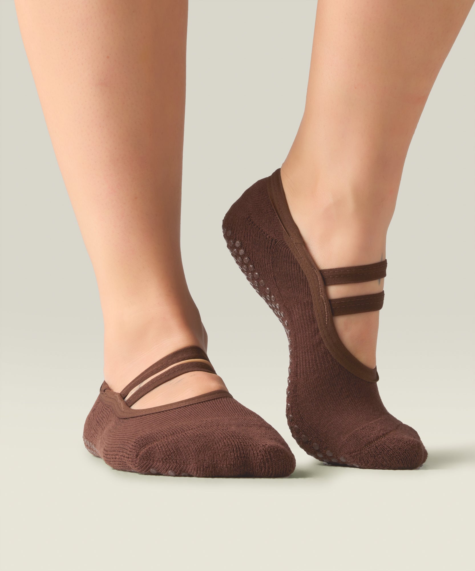 Ballet Non Slip Grip Socks | Espresso | MoveActive