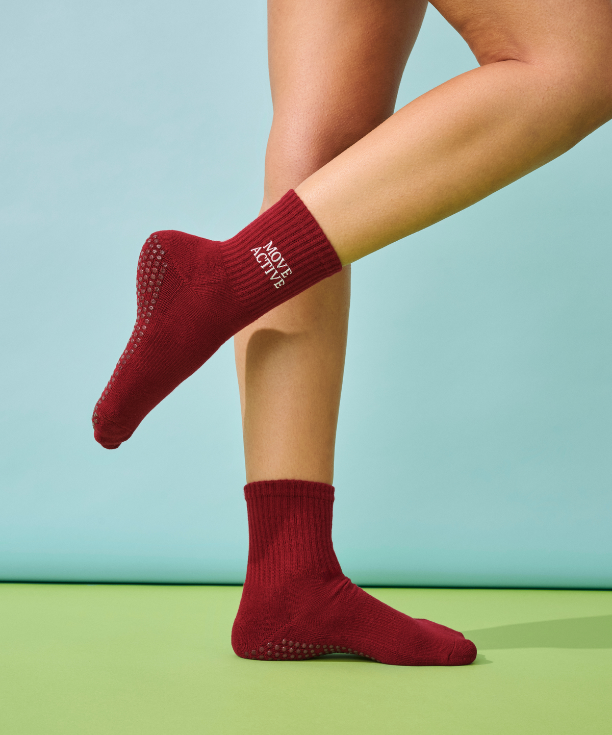 Crew Grip Socks | Signature Crimson | MoveActive